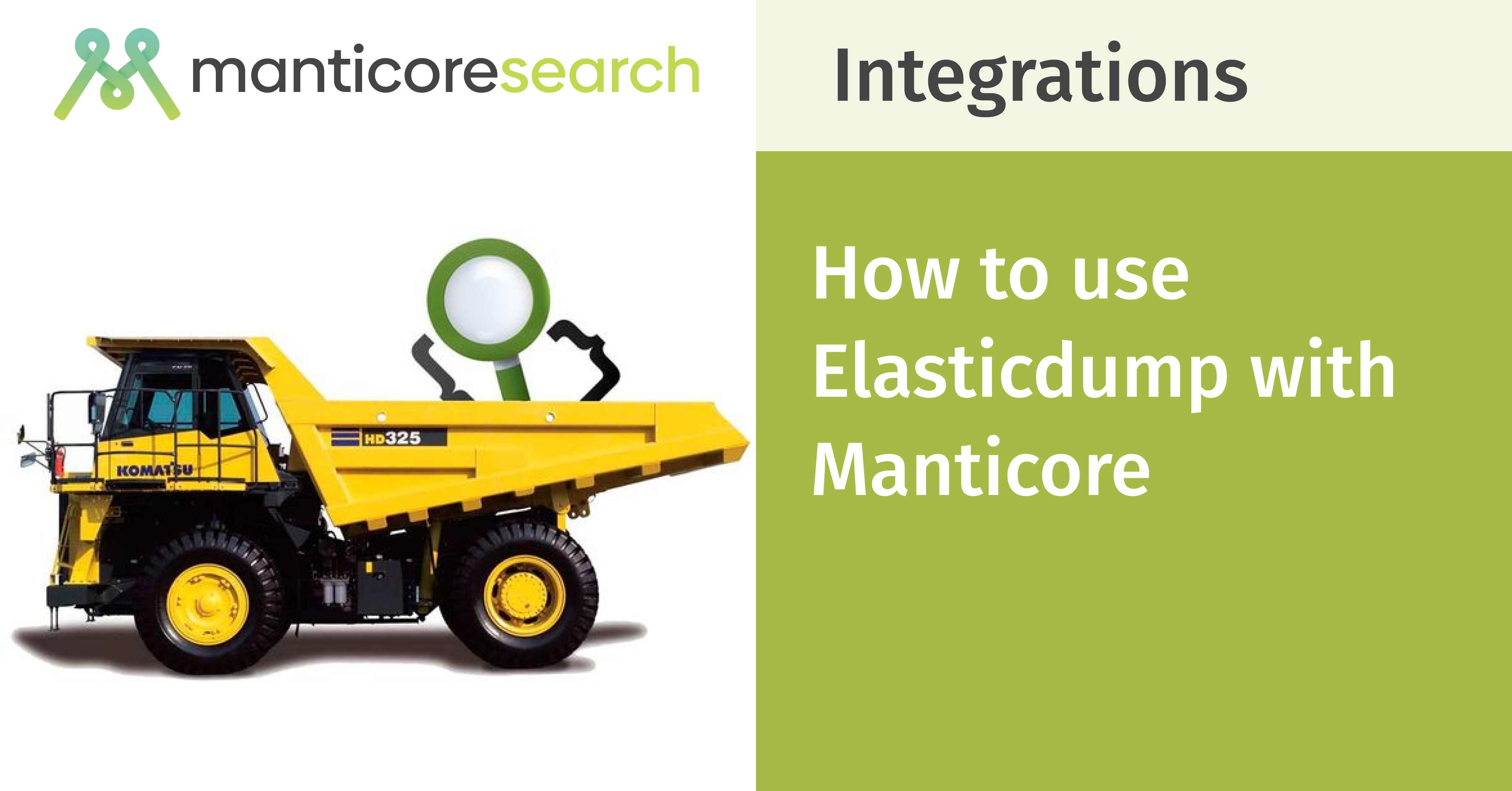 How to use Elasticdump with Manticore